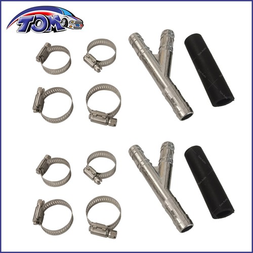 2Pcs Heater Hose Connector with Clamps for 08-09 Dodge Chrysler Mini ...