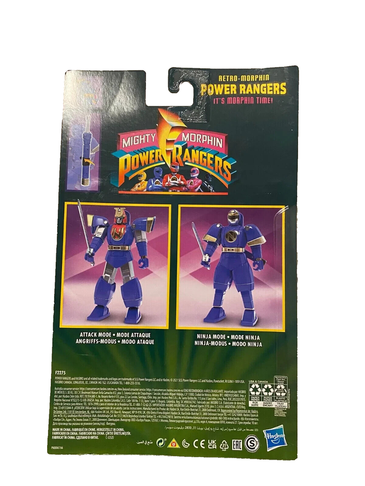Hasbro Power Rangers Blue NINJOR Retro Morphin Automorph Fliphead 2021 ...