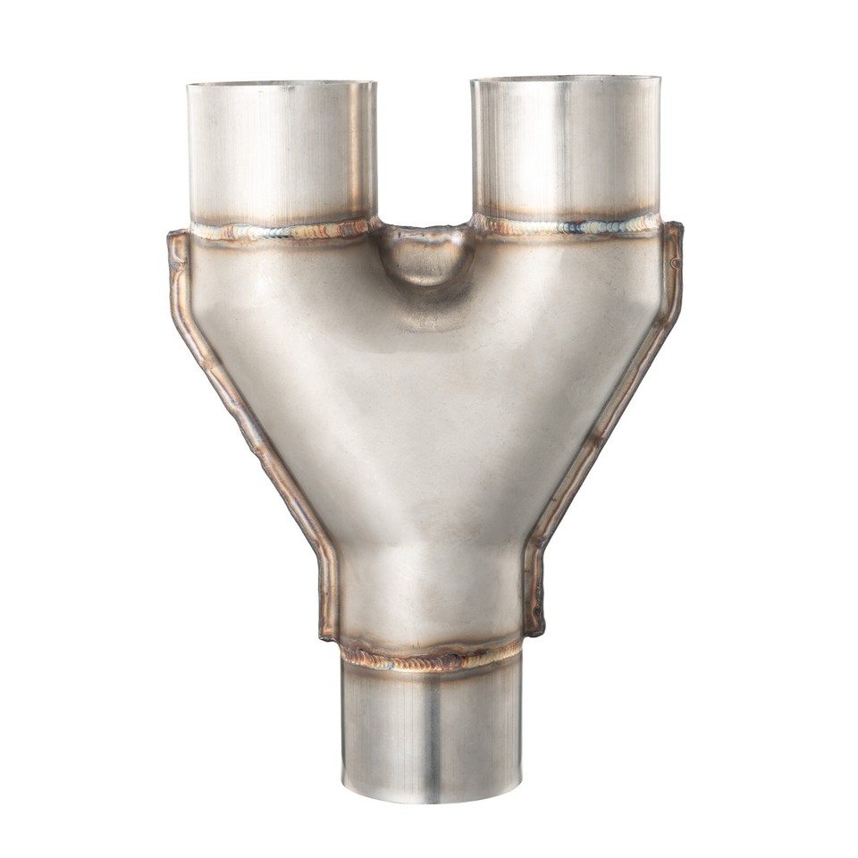 Exhaust Y Pipe 2.25" Dia Single Inlet to 2.25" Dia Dual Outlets ...