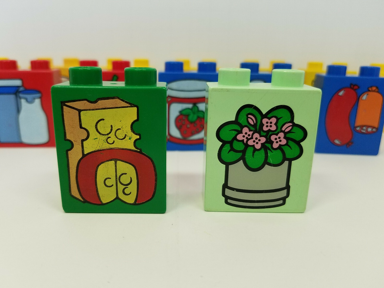 LEGO DUPLO (21) Various Decorated / Painted Bricks - Food, Construction ...