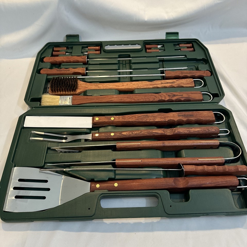 Brookstone Picnic Grill Set in Plastic Case 18 Pieces | eBay