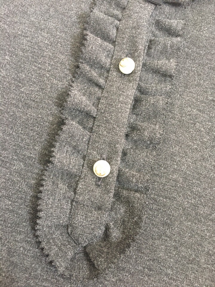 NWT 100% AUTH Gucci Kids Dark Grey Melange Pearly Button Dress Sz 12 | eBay