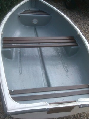 Dinghy, Tender, Rowing boat, fibreglass ,8ft 6 inch, rubber fender ...