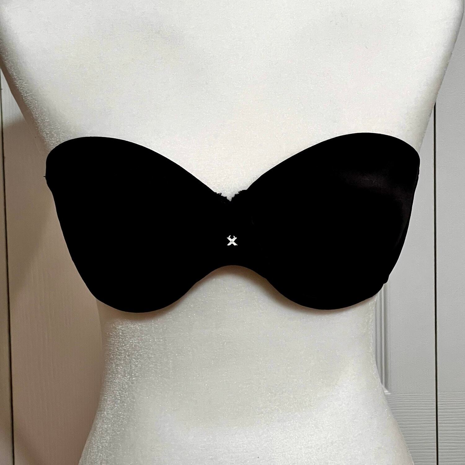 Fredericks of Hollywood strapless bra, 32D black - Gem