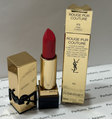 YSL YVES SAINT LAURENT Rouge Pur Couture Satin Lipstick P3 PINK TUXEDO ...