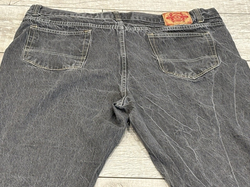 PJ Mark Jeans Mens 42x30 Black Straight Wide Leg Baggy Skater Grunge ...