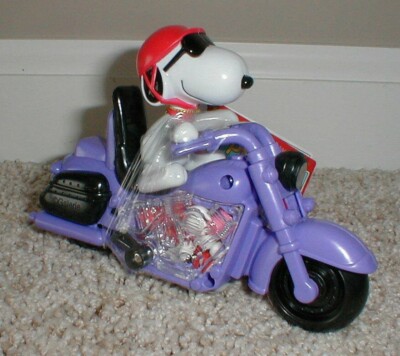 Peanuts Snoopy Valentines Toy Motorcycle with Candy Purple New | eBay