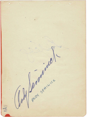 Gene Kelly & Andy Seminick signed autographed album page AMCo COA 20683 ...