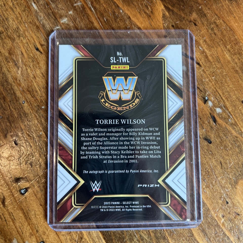 TORRIE WILSON 2023 PANINI SELECT WWE SIGNATURE SILVER PRIZM AUTO BF3849 ...