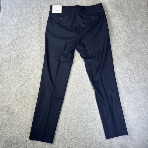 Kenneth Cole Reaction Pants Mens 35x32 Navy Techni-Cole Suit Dress ...