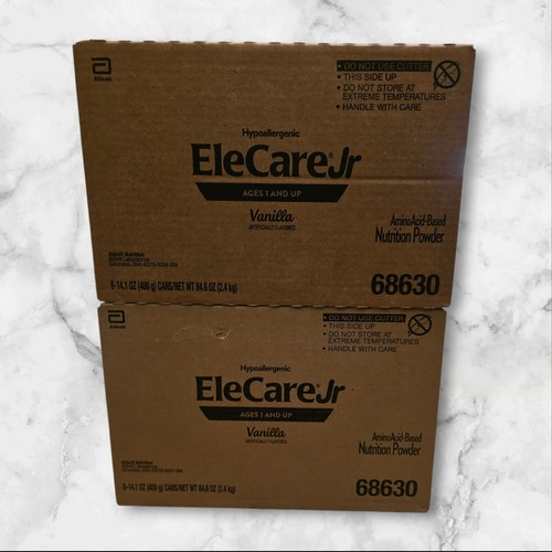 EleCare Jr Vanilla Sealed 6‑Can Case 14.1oz ea AminoAcid Nutrition Exp ...