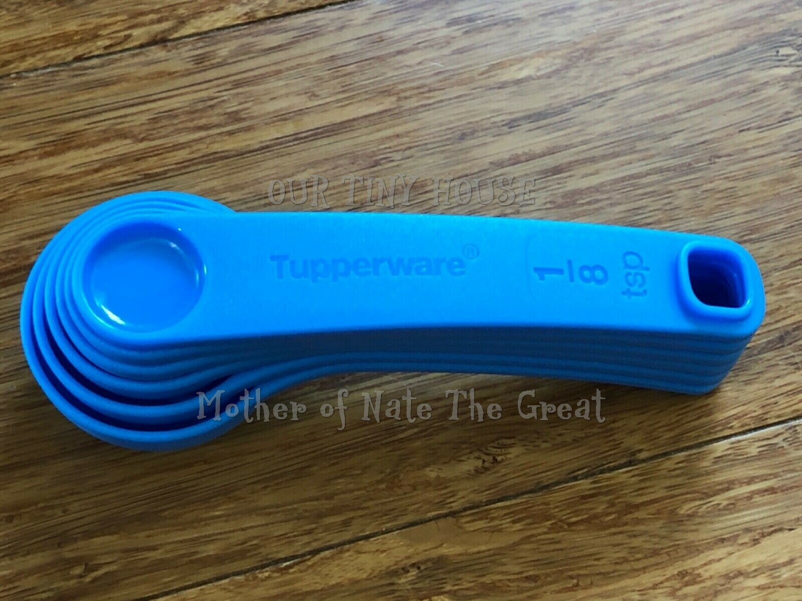 Tupperware Measuring Cups & Spoons Set Nesting Scoops BLUE Baking ...