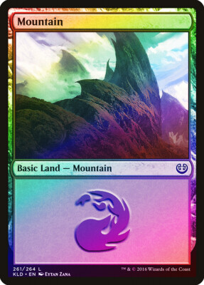Mountain (261) FOIL Kaladesh NM Basic Land MAGIC THE GATHERING CARD ...
