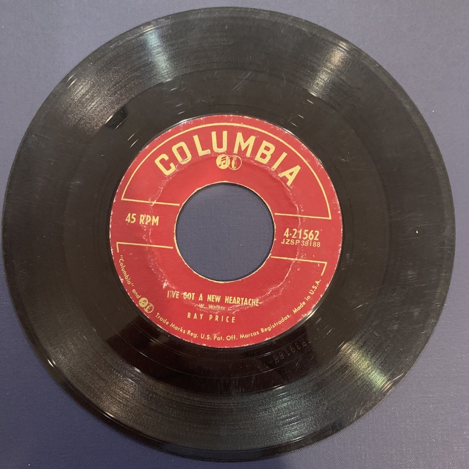 RAY PRICE COLUMBIA RECORDS 45 WASTED WORDS/I'VE GOT A NEW HEARTACHE ...