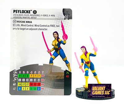 Marvel Heroclix Psylocke #033 w/ Card Deadpool Weapon X Set | eBay