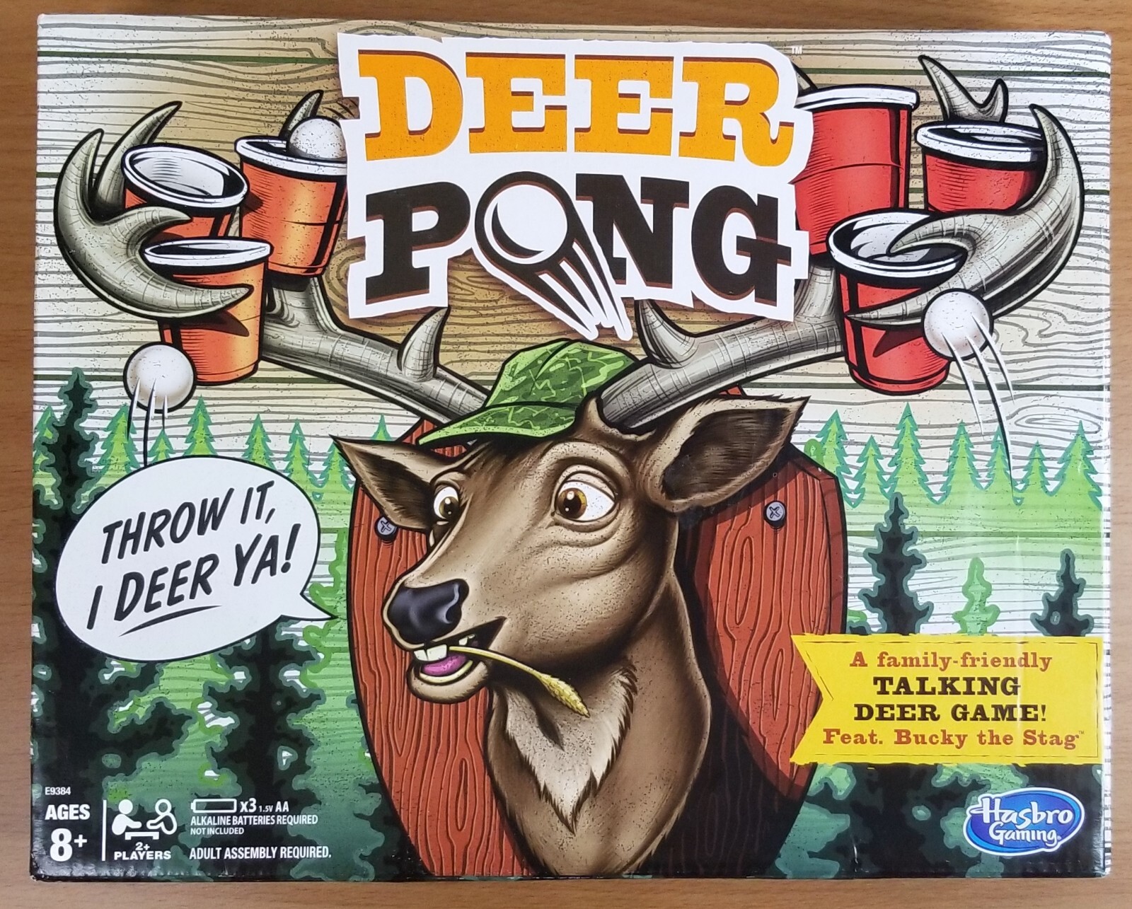 NEW Deer Pong Game, Features Talking Deer Head and Music, 6 Party Cups ...