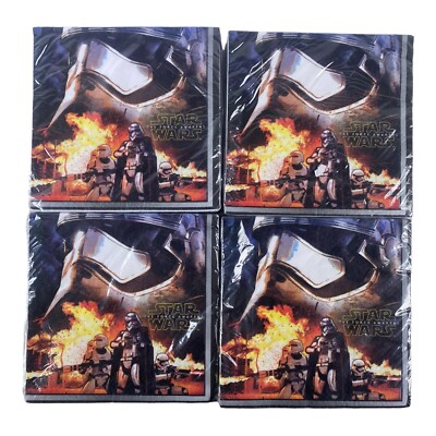 Star Wars Force Awakens Darth Vader Disney 4 Packs Of Party Napkins 16 ...