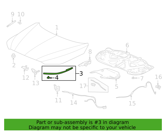 Honda 74146-TYA-A01 Rubber Hood Seal for 2022 Acura MDX New Genuine | eBay