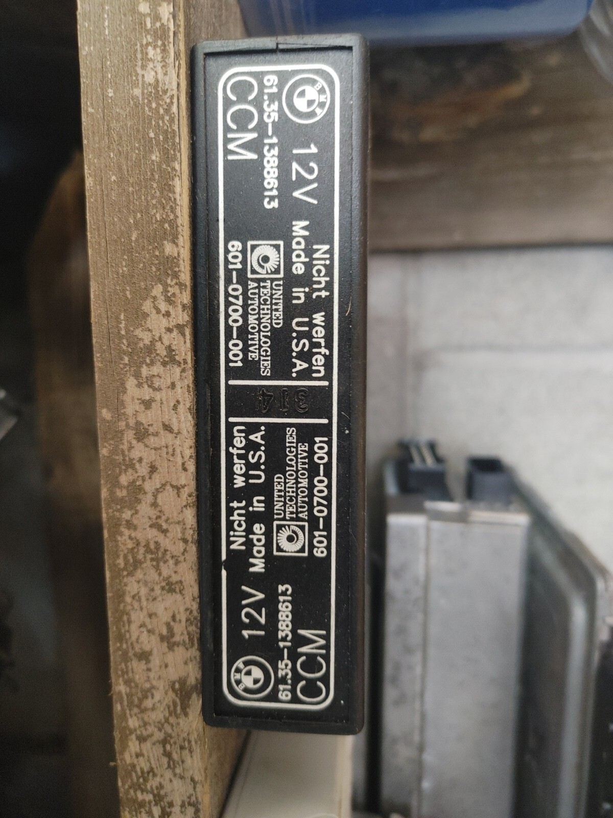 86 - 95 BMW 525i E32 E34 OEM CHECK CONTROL MODULE CCM 601-0700-001 ECU ...