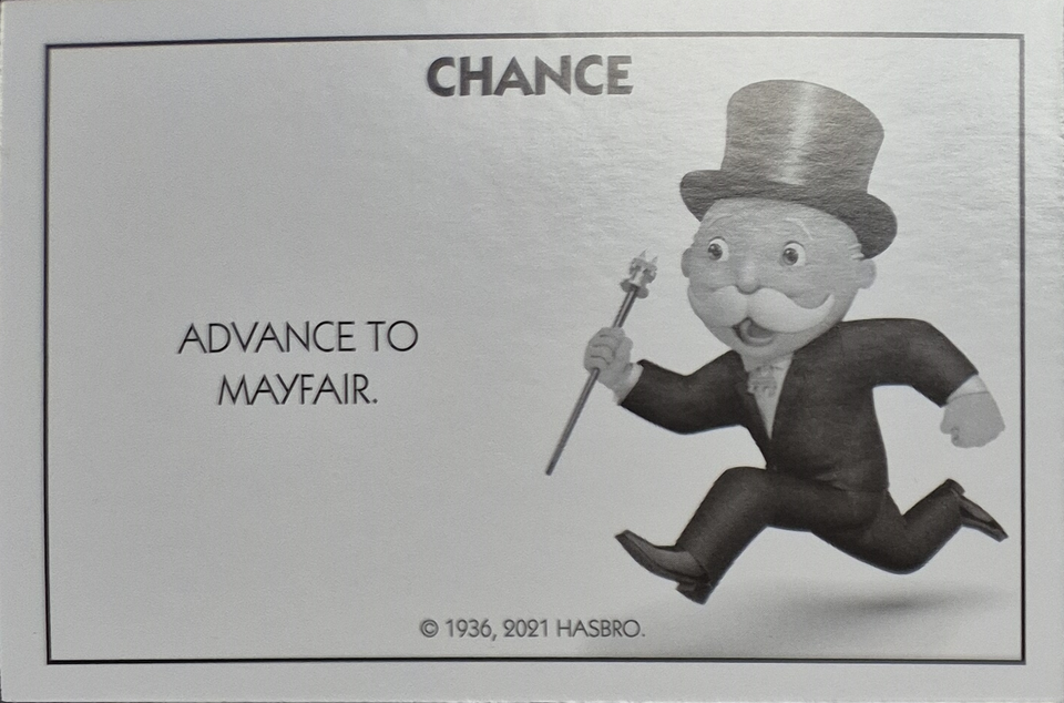 Individual Monopoly Chance Cards 2021 - 2025 Replacement Card Official ...