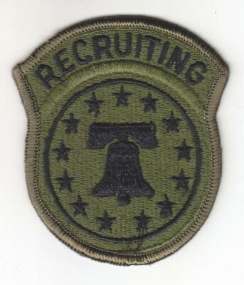 Army Patch: Army Recruiting Command - subdued, merrowed edge | eBay