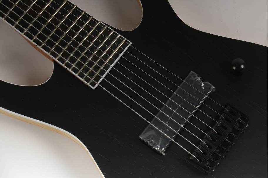 Custom 8-strings Electric Guitar Black Strings Thru Body Black Hardware ...