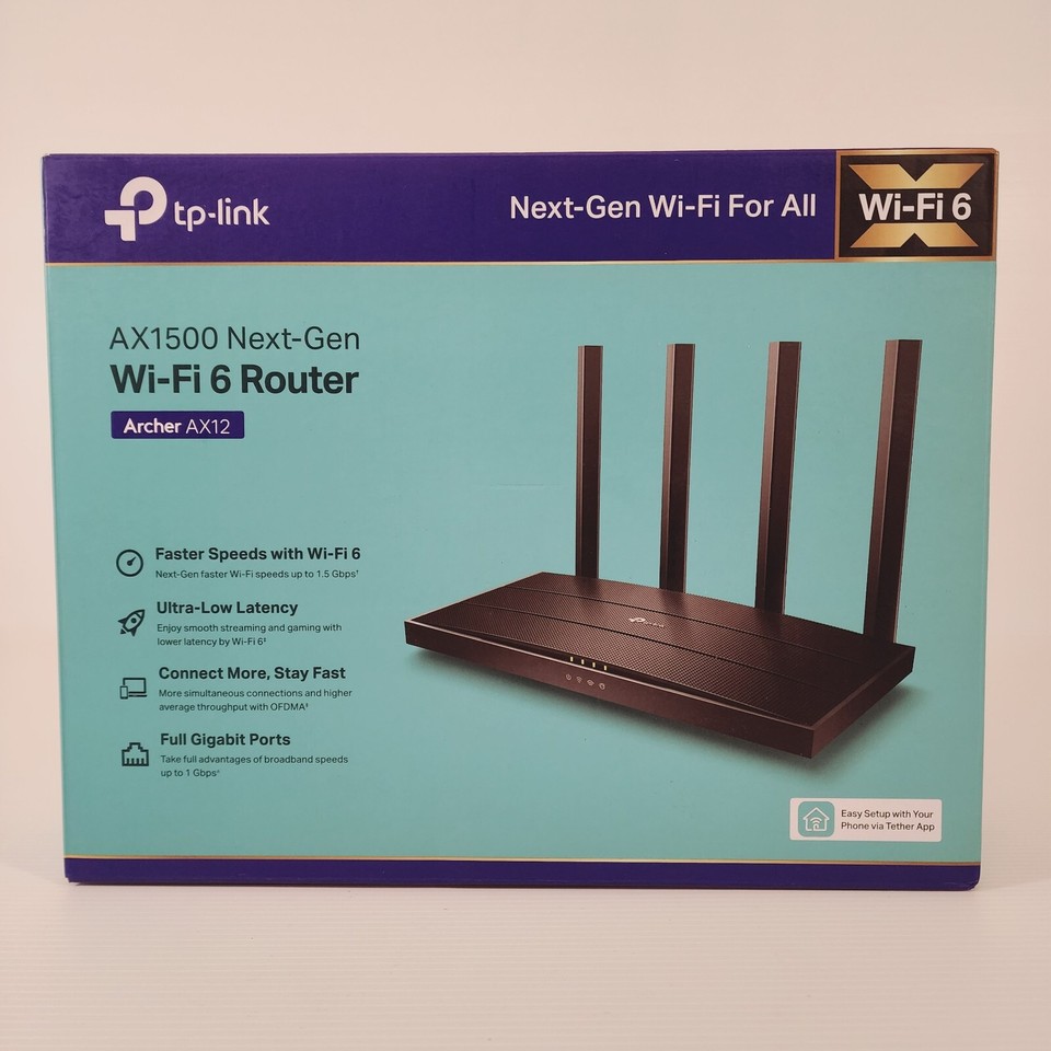 TP-Link AX1500 Archer AX12 Dual Band Gigabit Wifi6 WAP3 Router ...