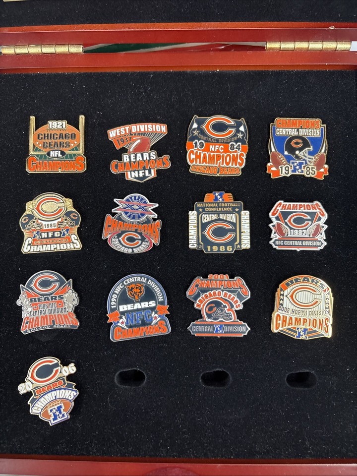 Willabee & Ward Chicago Bears Championship Pin Collection 28 pins W ...