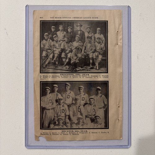 1913 Princeton IN & Decatur IL Baseball Team Pictures Rare Antique | eBay
