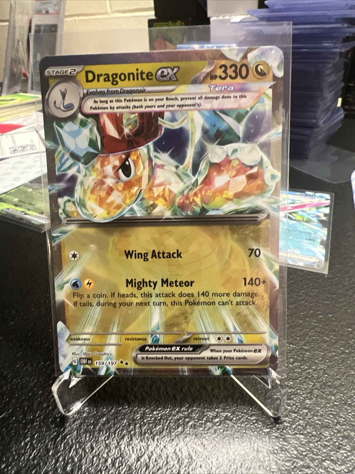Pokemon Dragonite ex 159/197 Obsidian Flames Scarlet & Violet Double ...