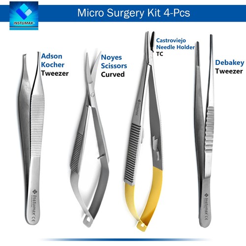 4Pcs Set Dental Surgical Soft Tissue Implant Sinus Micro Instruments ...