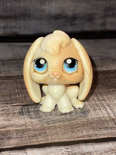 LPS LITTLEST PET SHOP BUNNY RABBIT #95 LOP EARS BLONDE TAN BLUE EYES ...