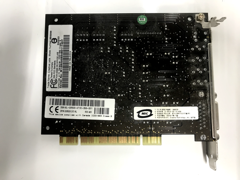 Creative Labs Sound Blaster Live! 5.1 PCI Sound Card SB0200 Surround ...