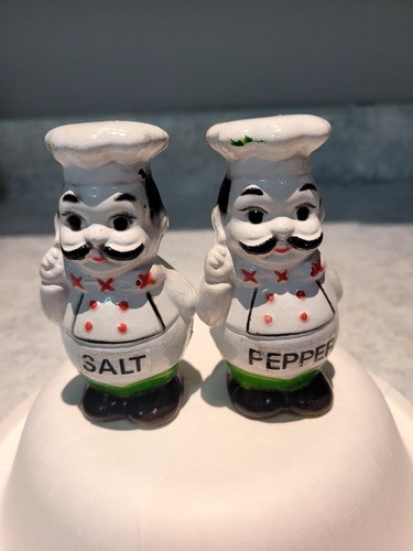 VTG Fat Chef Salt and Pepper Shaker Set Italian Style Ceramic | eBay