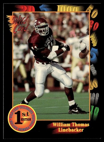 1991 Wild Card Draft William Thomas Texas A&M Aggies #82 | eBay