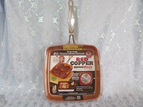 9.5" RED COPPER Square Frying Pan - NEW | eBay