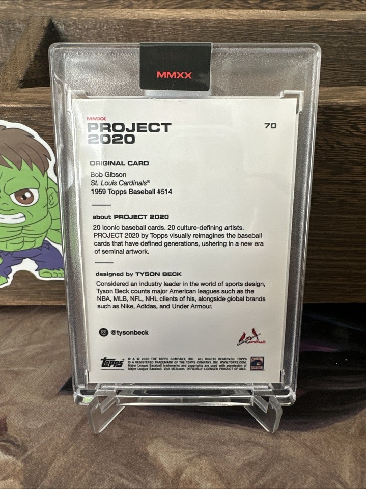 Topps Project 2020 card#70 Bob Gibson - Tyson Beck! | eBay