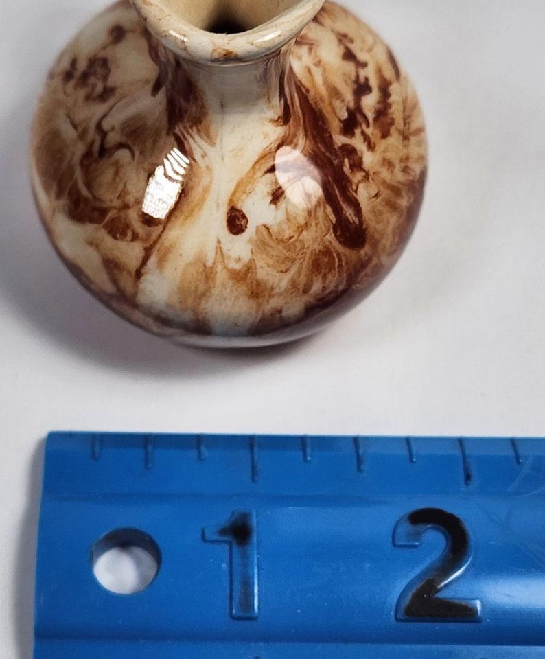 Sitka Clay Pottery Alaska Miniature Pitcher Creamer Brown Swirl Ceramic ...