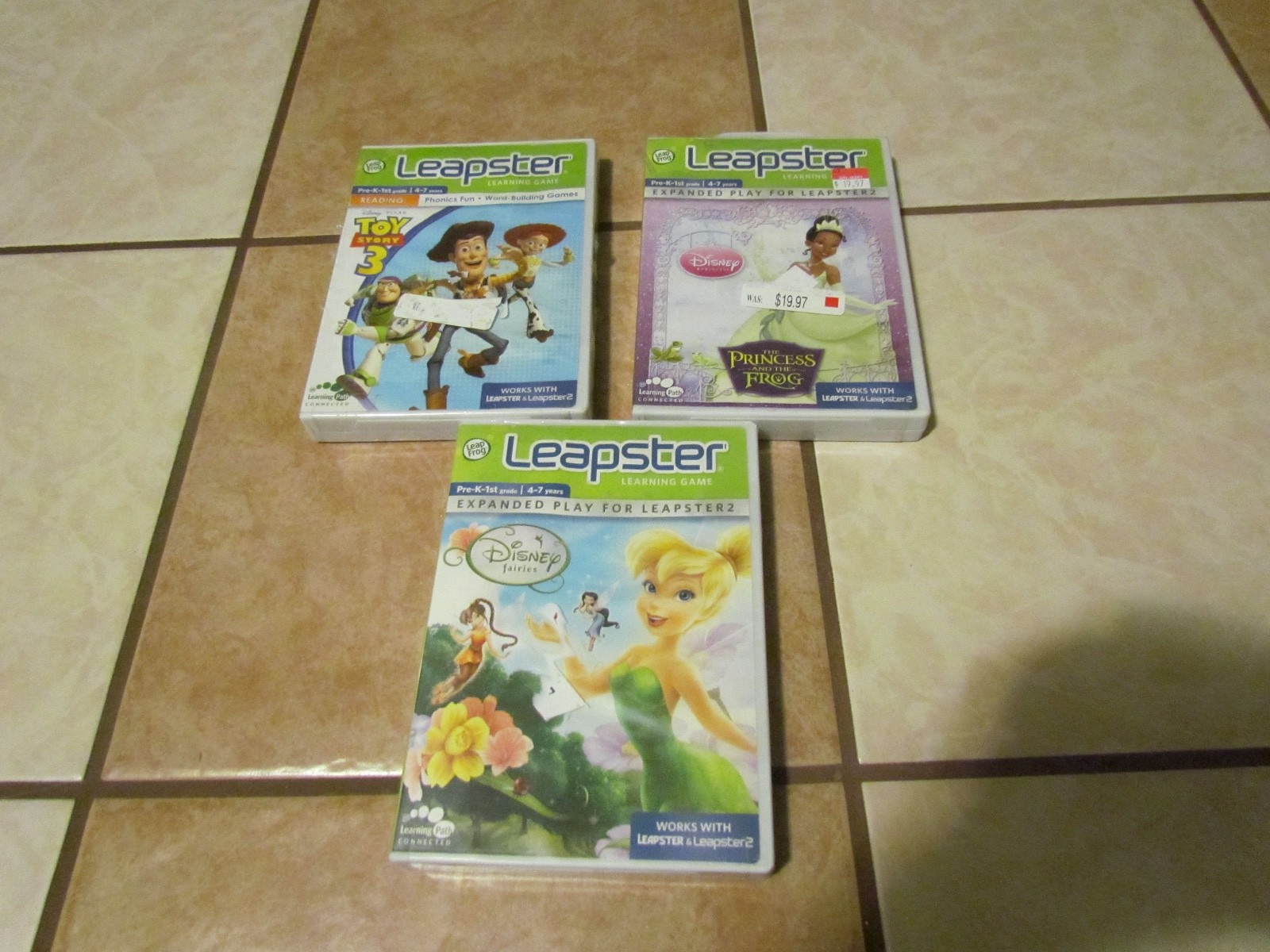 LEAP FROG LEAPSTER LOT 3 LEAPSTER 2 DISNEY TOY STORY LEARNING GAMES | eBay