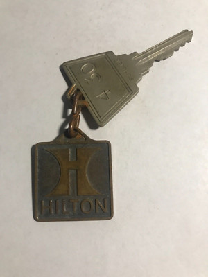 Hilton Inn Hotel Motel Room Key BRASS Fob & Key Seattle Washington #430 ...