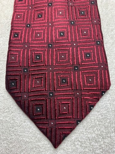 DANIEL CRAIG MENS TIE RED BURGUNDY BL:ACK WHITE 4 X 61 | eBay