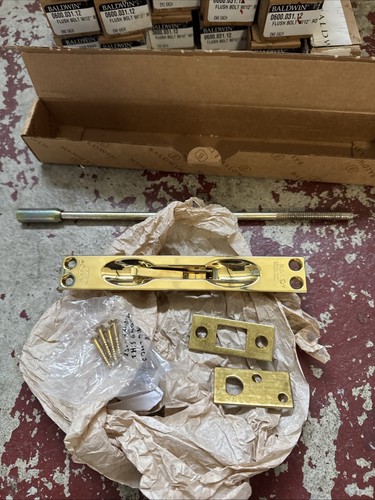 Lot Of 28 New Baldwin Hardware 0600.031.12 12" Flush Bolt Brass | eBay