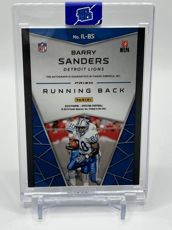 Sports Card Singles Barry Sanders On Card Autograph Spectra 4/15 | eBay