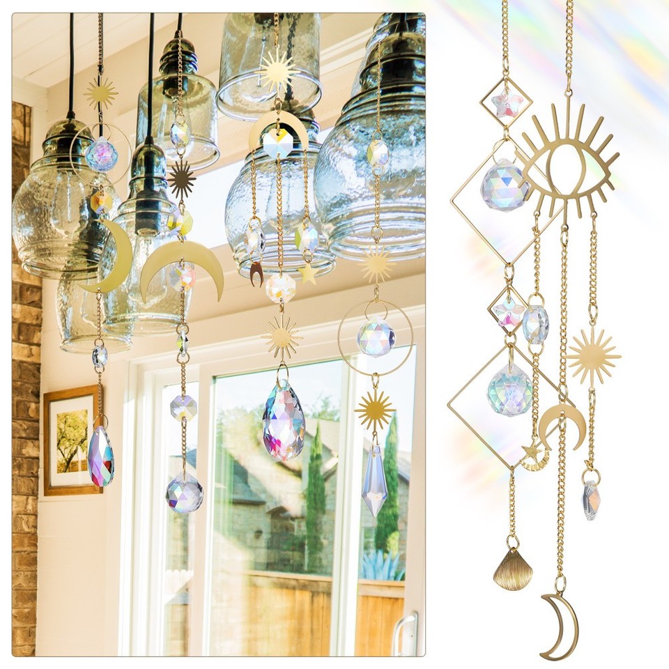 7 Pcs Wind Bell Window Decors Chime Hanging Pendant Sun Catcher for ...