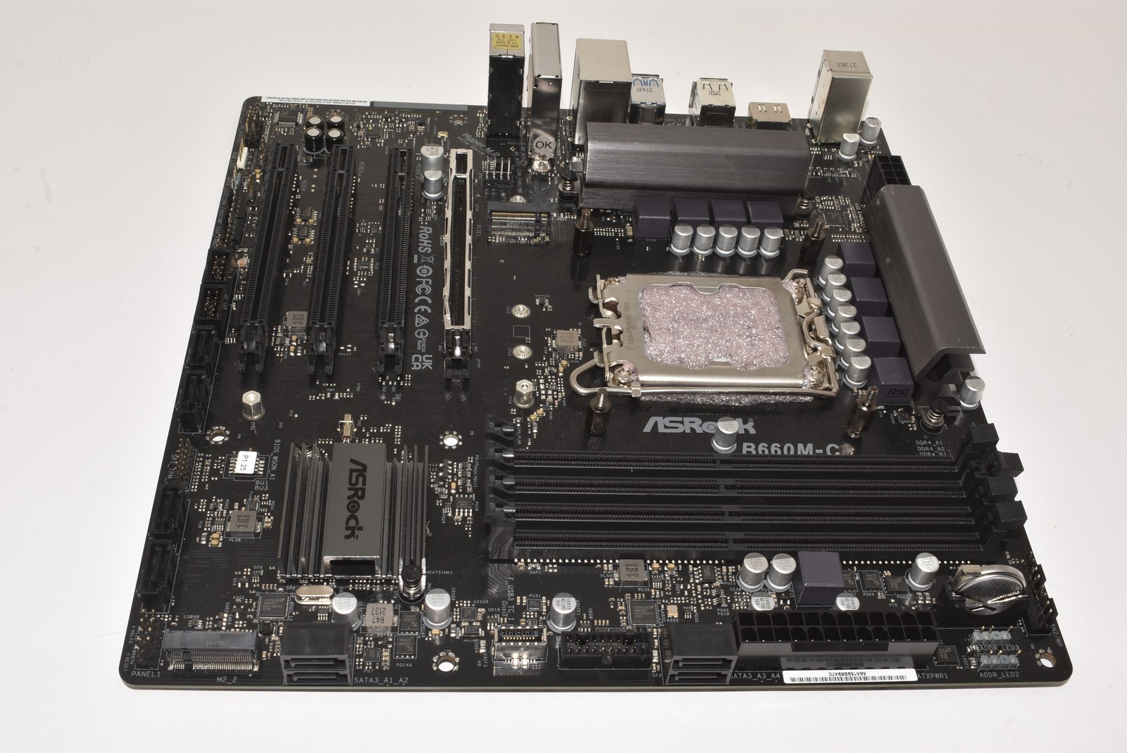 B660M-C AsRock Intel LGA1700 Micro ATX Motherboard NO IO Shield Plate ...