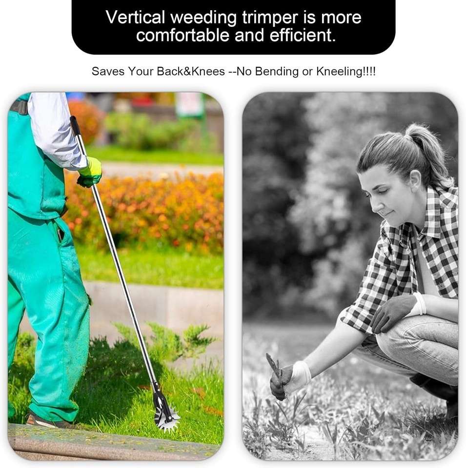 Edger Lawn Tool Long Handle,Manual Lawn Edger with Saw-Tooth,Bending ...