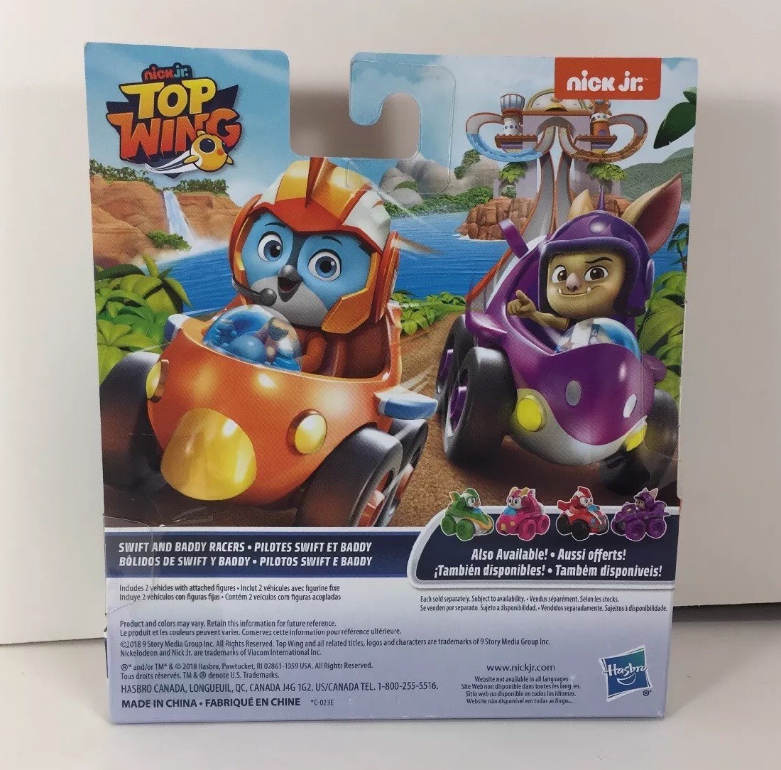 NEW Nick Jr TOP WING Vehicle RACERS 2-Pack SWIFT & BADDY Action Figures ...