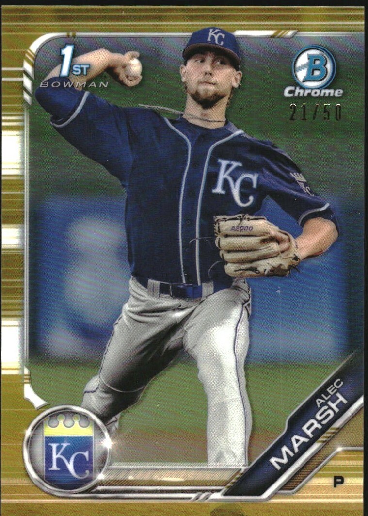 2019 Bowman Draft - Chrome Alec Marsh #BDC-15 Gold Refractor /50 (RC ...