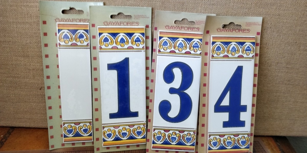 Spanish Style House Numbers