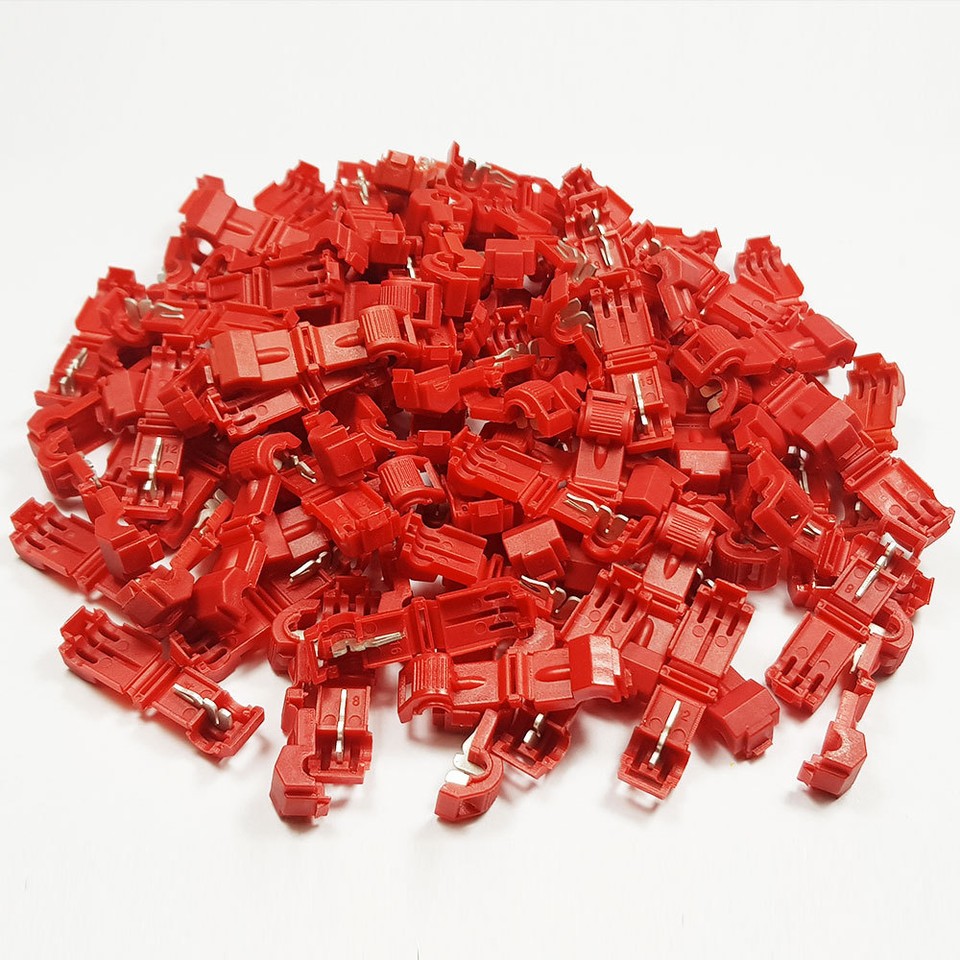 Red Wire Tap T-Tap Low Voltage Insulated Connector Terminals Crimp ...